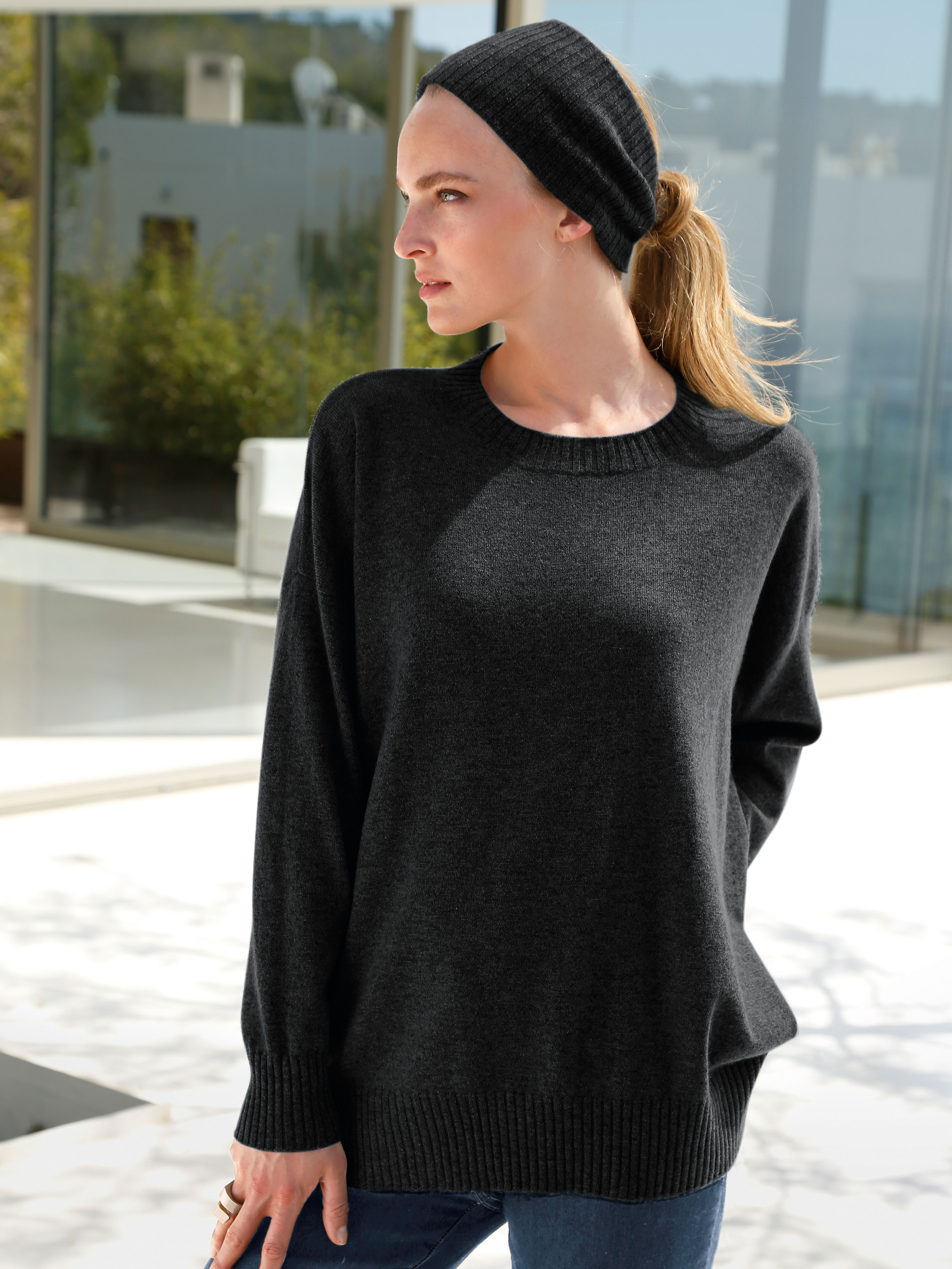 Peter Hahn Cashmere - Pullover aus 100% Kaschmir - Schwarz